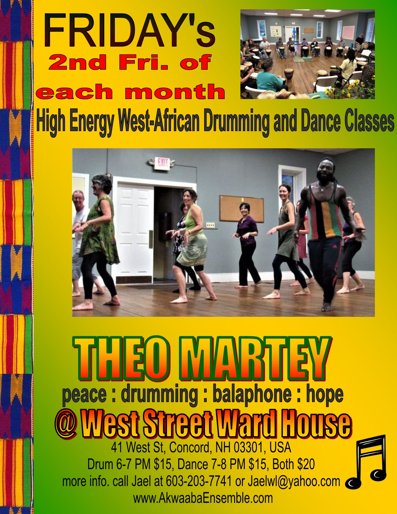 Akwaaba Ward House Drum Dance Poster 2nd Fridays - The Akwaaba Ensemble